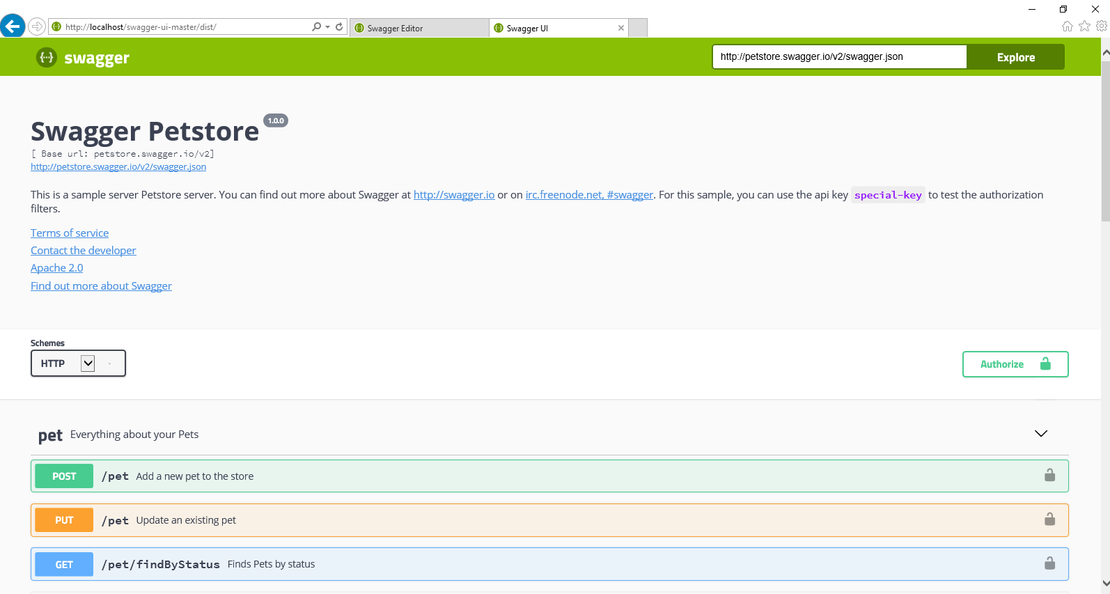 Swagger User Interface