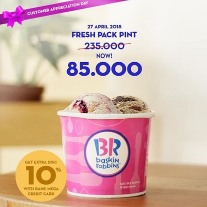 Promo BASKIN ROBBINS Terbaru Fresh Pack PINT Rp85.000 Periode 27 April ...