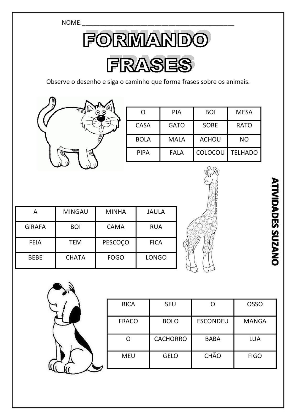 Formando Frases 2 Ano - FDPLEARN