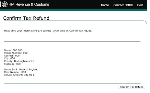 Automated Tax Refund Notification (HMRC Phishing) | Scam