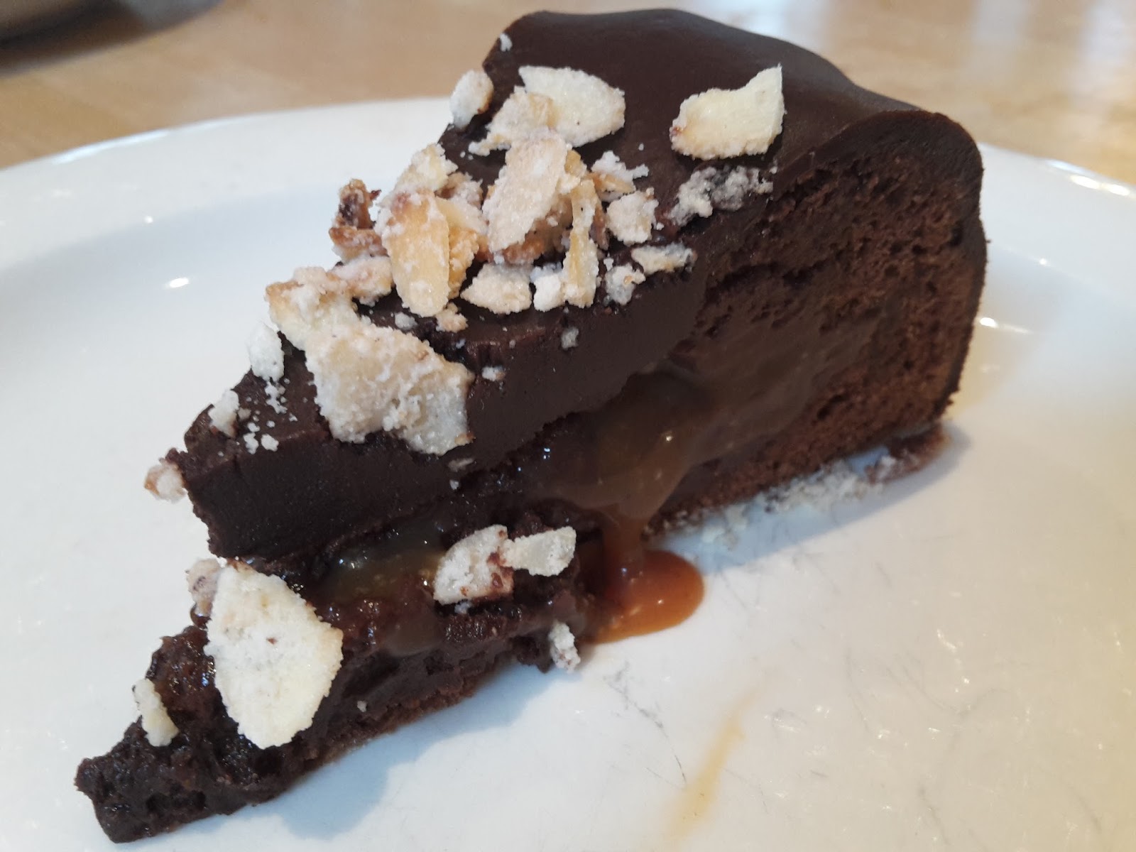 hungry hearts: Sticky chocolate cake with caramel filling