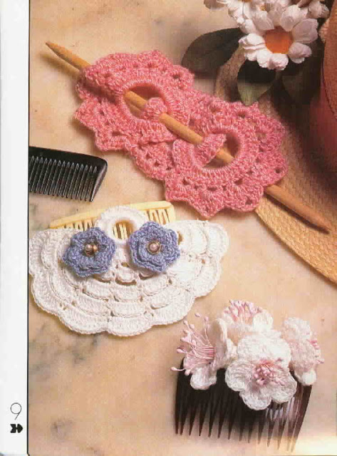 le crochet des8jika: Barrette au crochet pour votre jolie chevelure