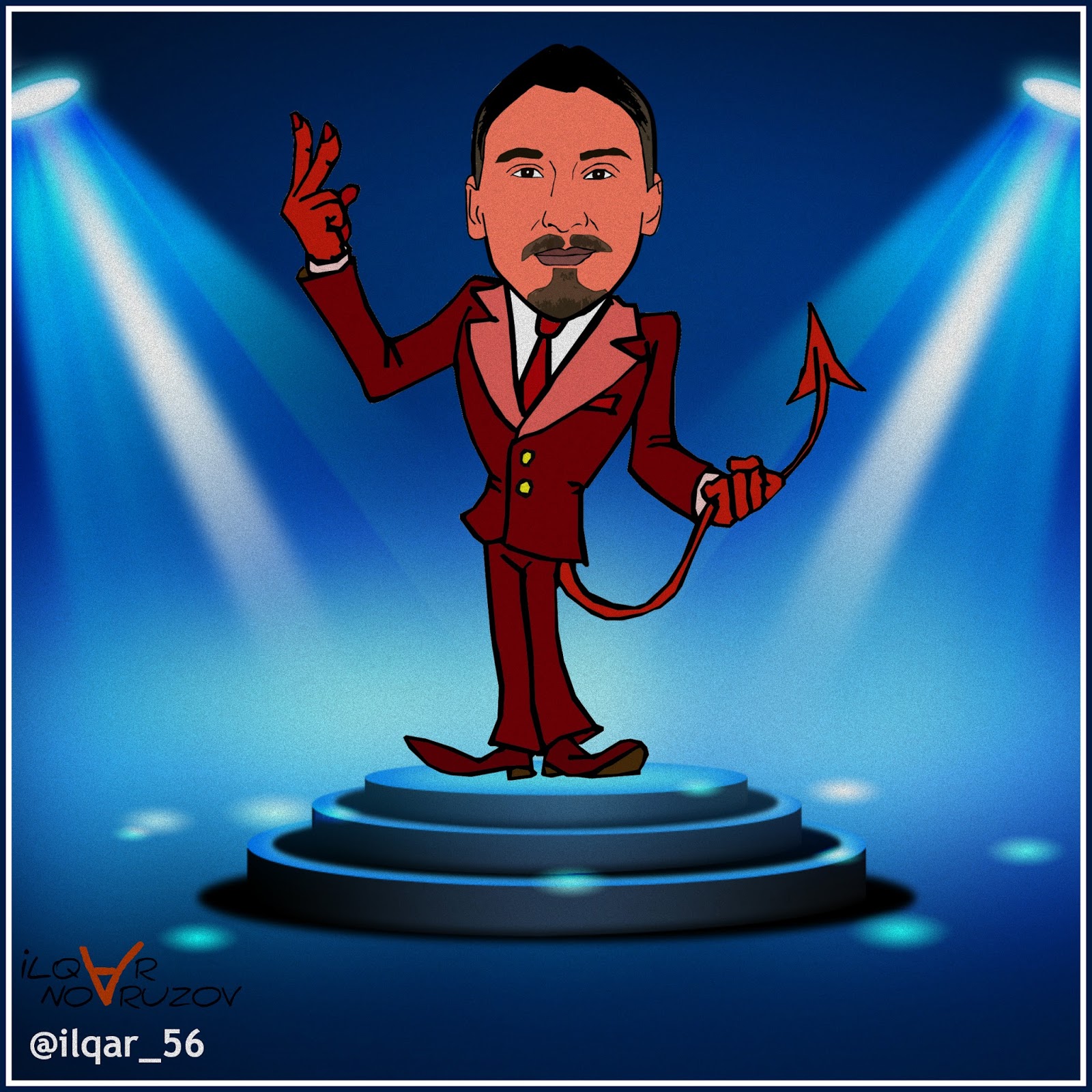 Ilqar Novruzov Cartoon: Zlatan Ibrahimović Manchester United Cartoon.