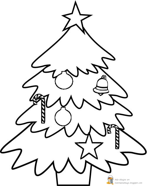 Árbol de navidad para imprimir y colorear - COLOREA TUS DIBUJOS