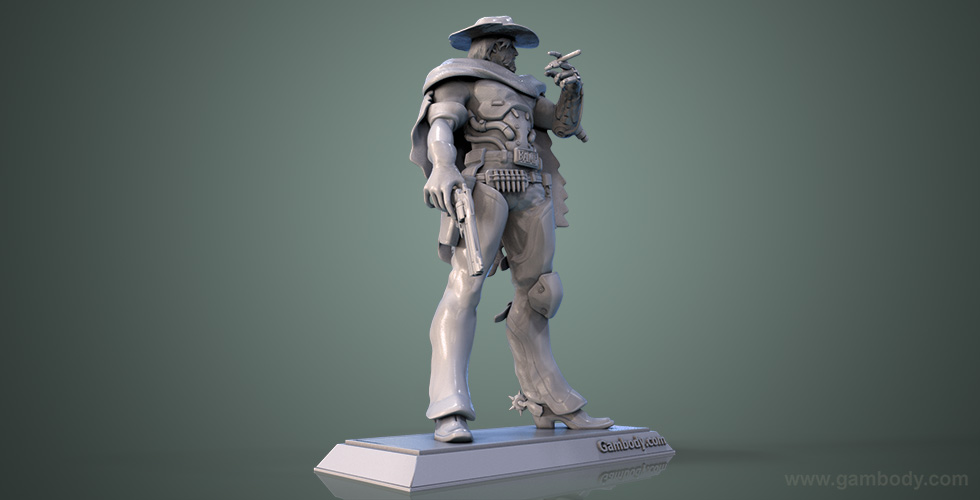 Overwatch - McCree 3D Model | Static Figurine | 3D Printing Designs