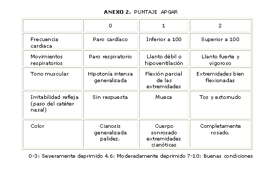 Andrea Silva: Valoración apgar.