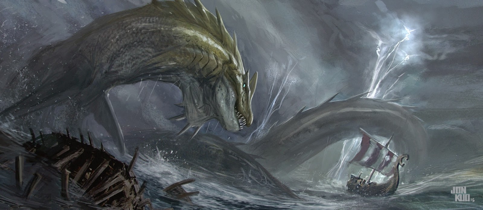 Sea Monster by Jonathan Kuo : r/ImaginaryLeviathans