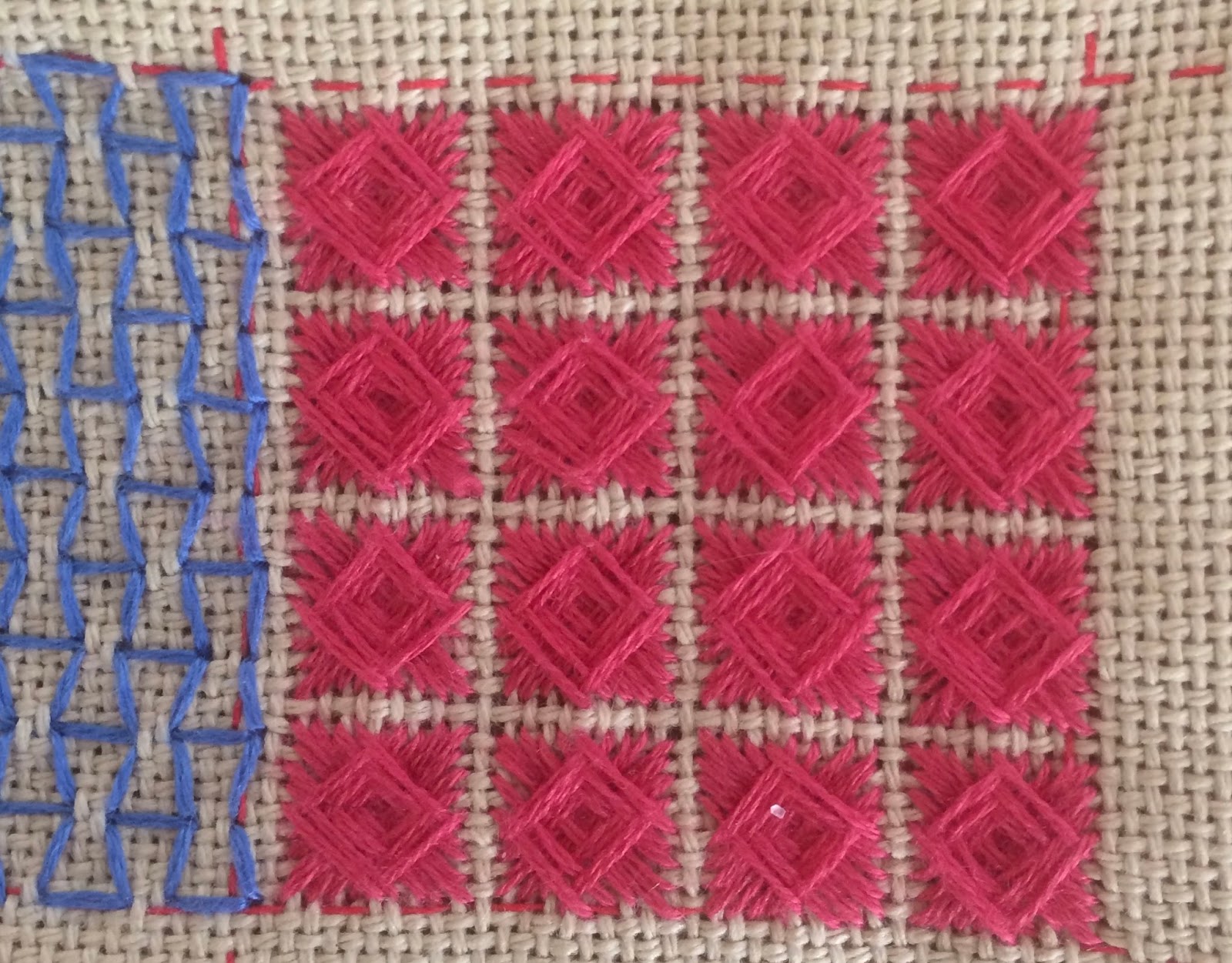 Queenie's Needlework: Friday Homework for Lesson 14: Norwich Stitch