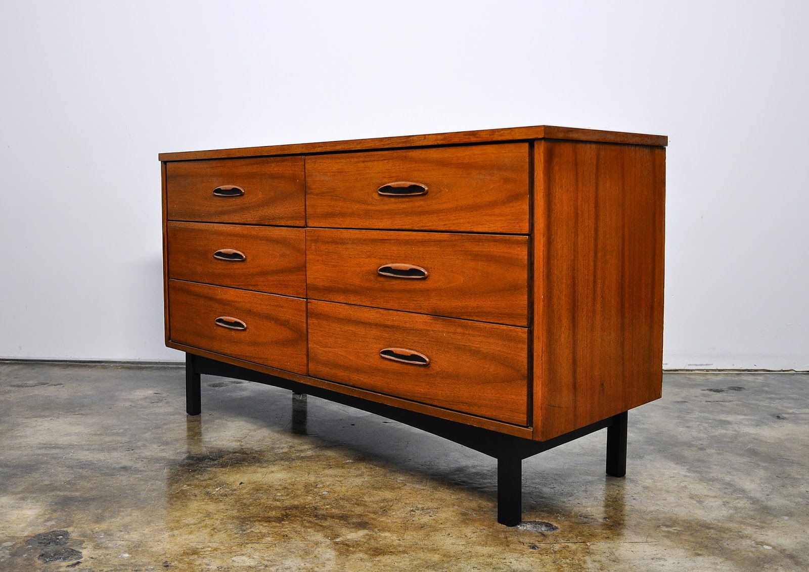 SELECT MODERN: Mid Century Double Dresser or Small Bar Credenza
