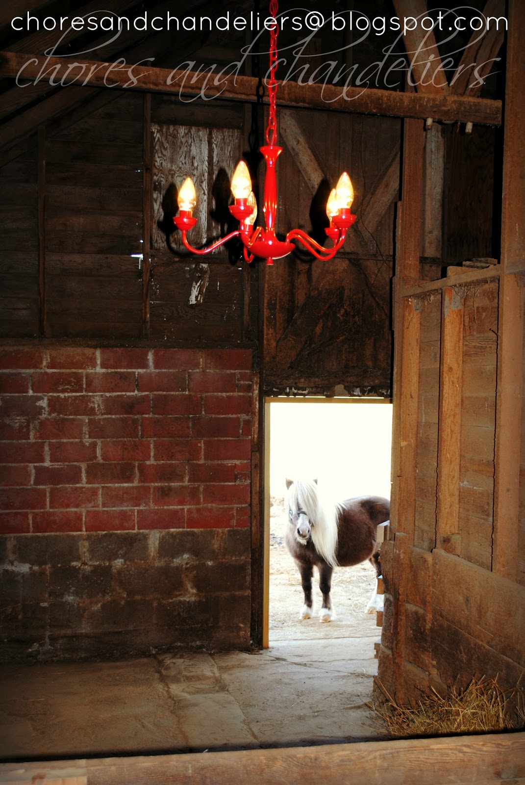 chores and chandeliers: Farm Fabulous Chandi