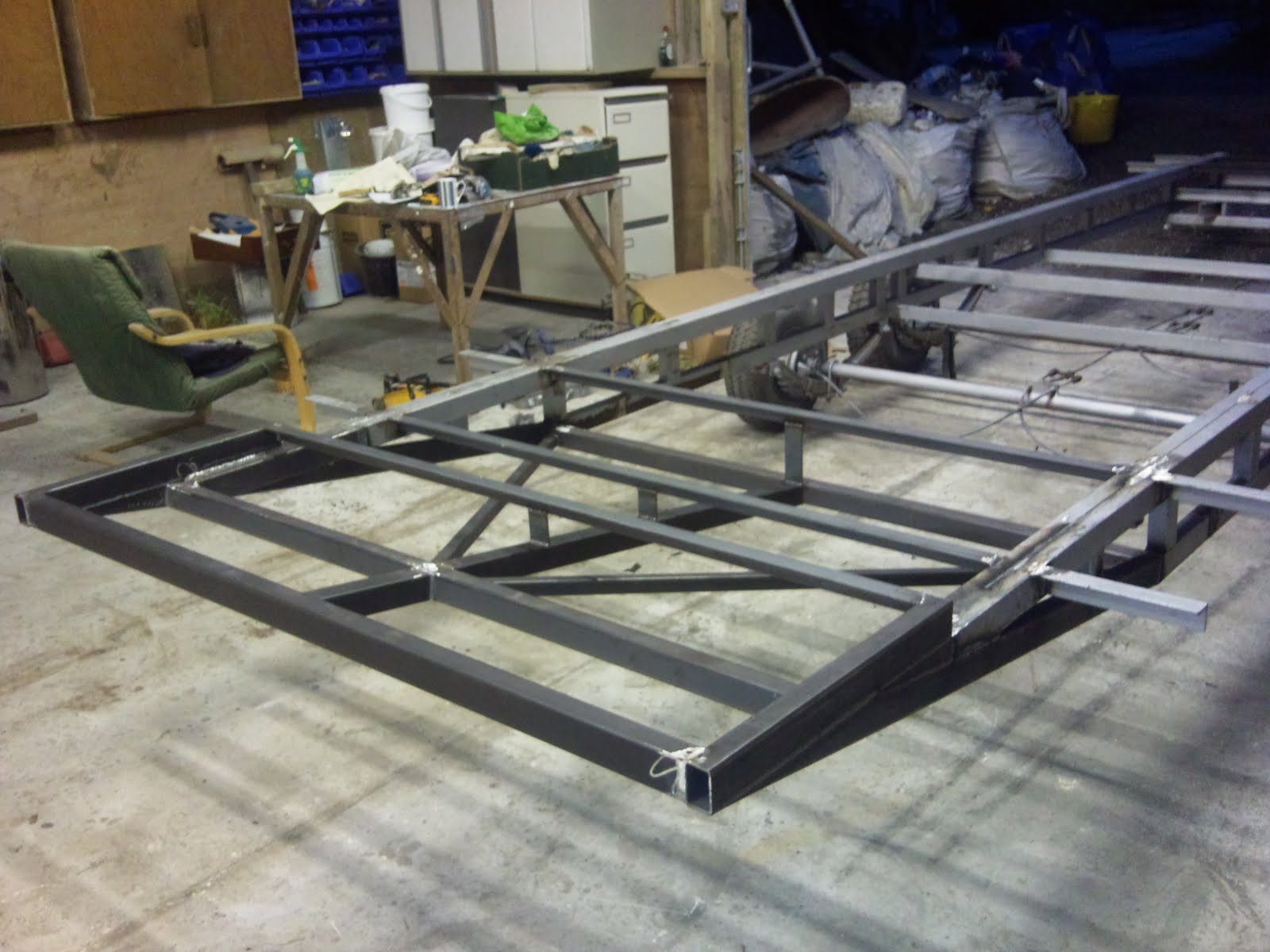 what's he building in there?: trailer build.. from the beginning