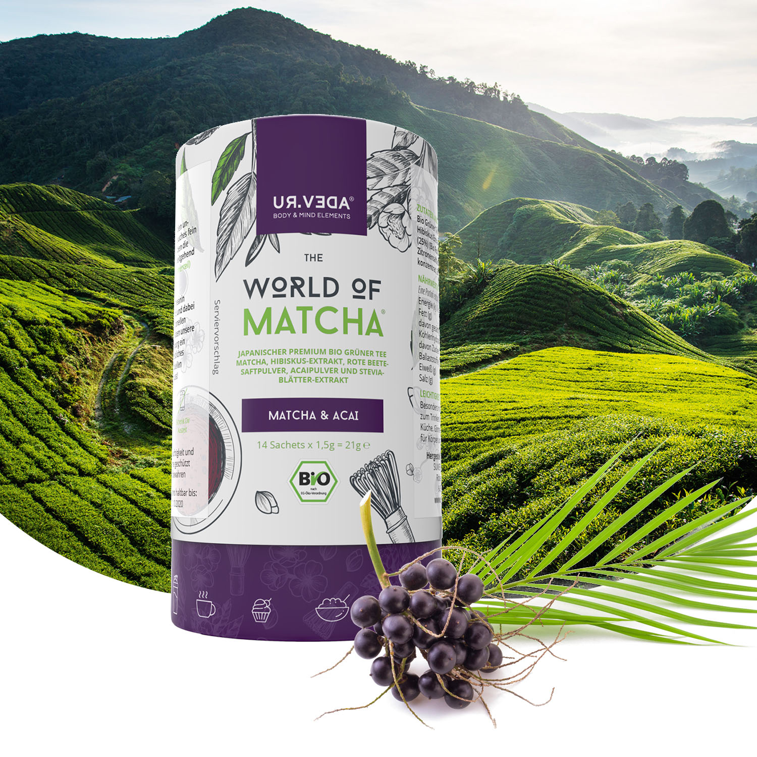 World Of Matcha – Organic Matcha Superfood Mix – Packaging Of The World