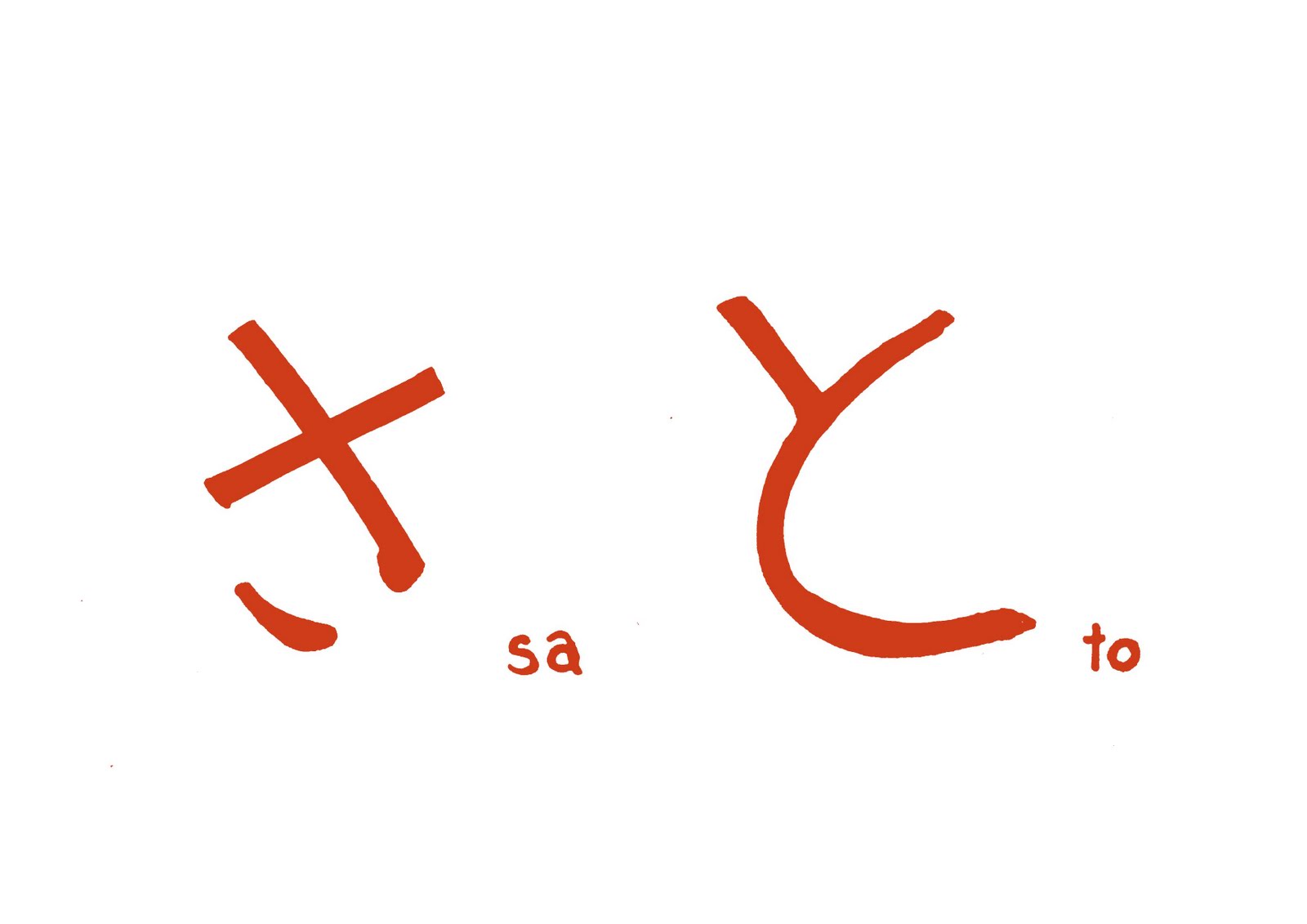 My Sketchblog: Learning Japanese-Hiragana-SA and TO