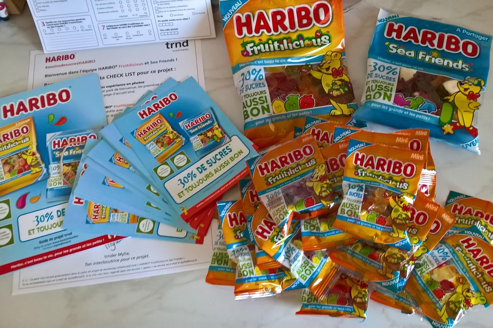 teste de produit: HARIBO Fruitilicious et Sea Friends 30 % moins de ...