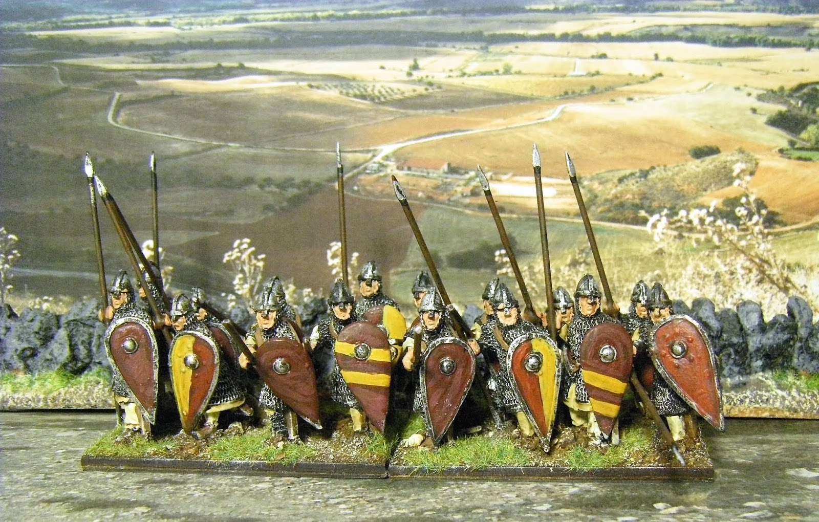 Madaxeman's Wargames Blog: 28mm Norman-era spearmen & knights