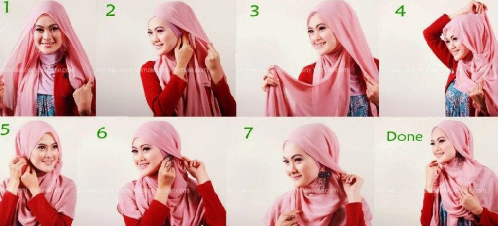 Tutorial Jilbab Segi Empat Modis
