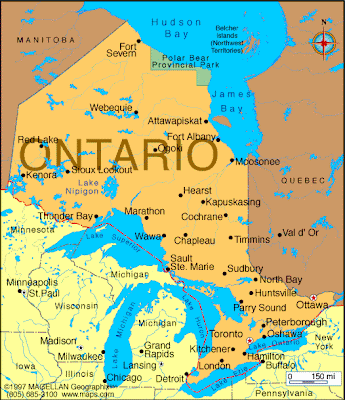Ontario Regions Map - Map of Canada City Geography