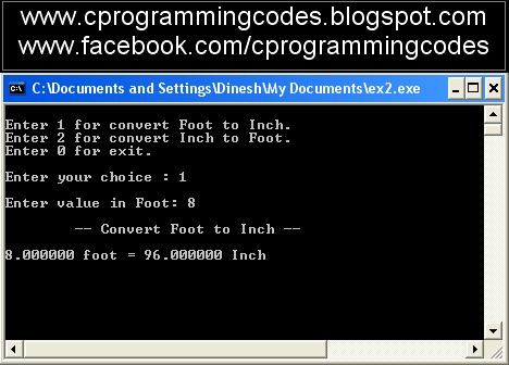 C Programming | Computer | Ms-Excel: Convert Inch to Feet and Feet to Inch