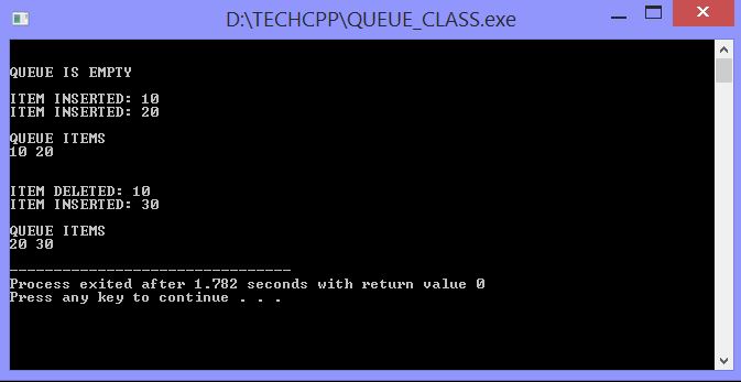 C Program To Implement Queue Through Classes And Objects Devcppgcc Techcpp 8615