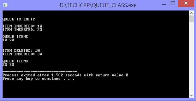 C Program To Implement Queue Through Classes And Objects Devcppgcc Techcpp 
