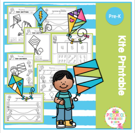 Kite Printable 2 ~ Preschool Printables