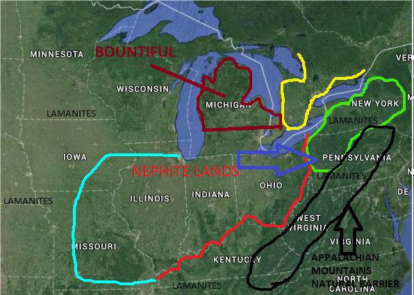Book of Mormon Evidence: Six Sea Model Alma Chapter 22 BOM Map