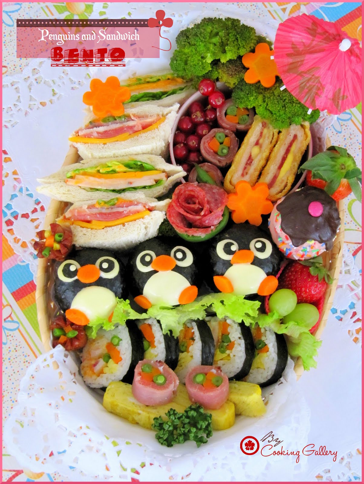 Penguins and Sandwich Picnic Bento | Cooking Gallery