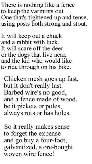 Weeds and Wisdom: Good and Bad Fences