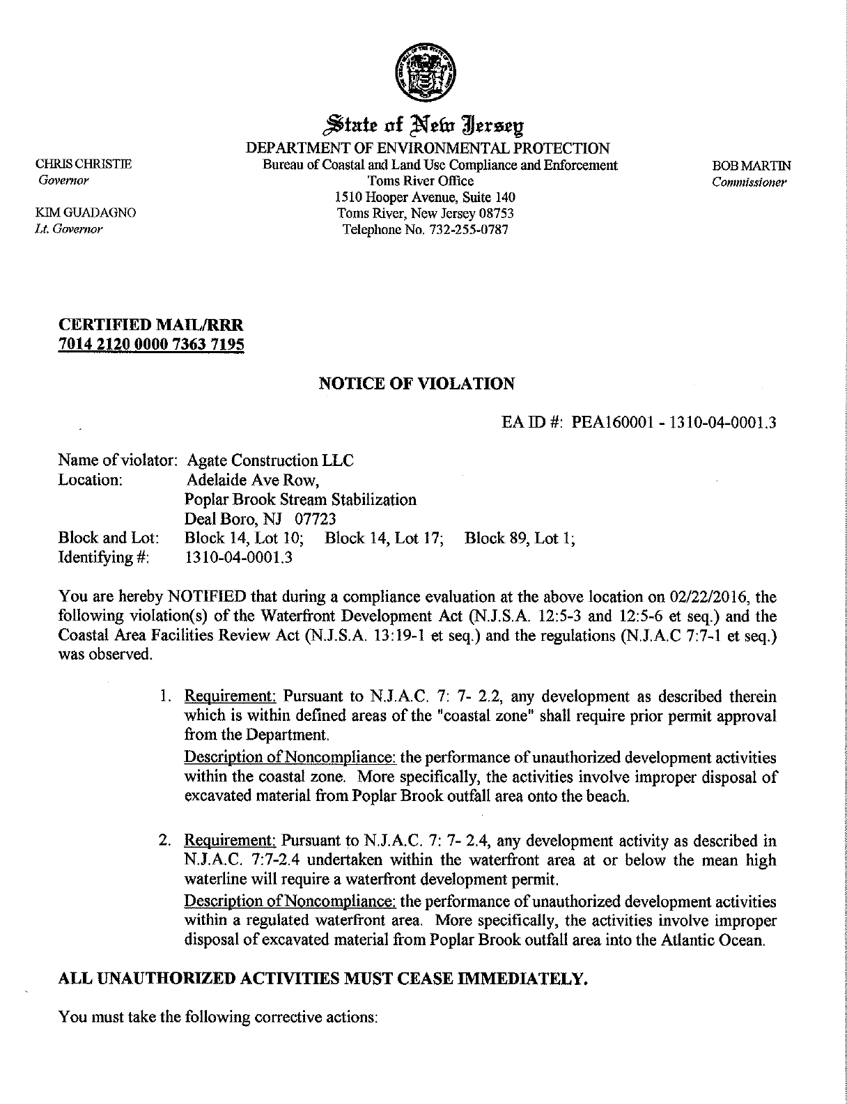 Clean Ocean Action: ILLEGAL DUMPING IN DEAL!