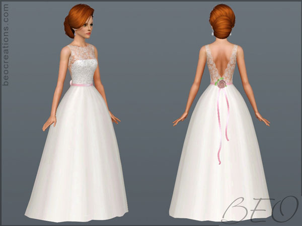 Custom Sims 3: Wedding Gown 14