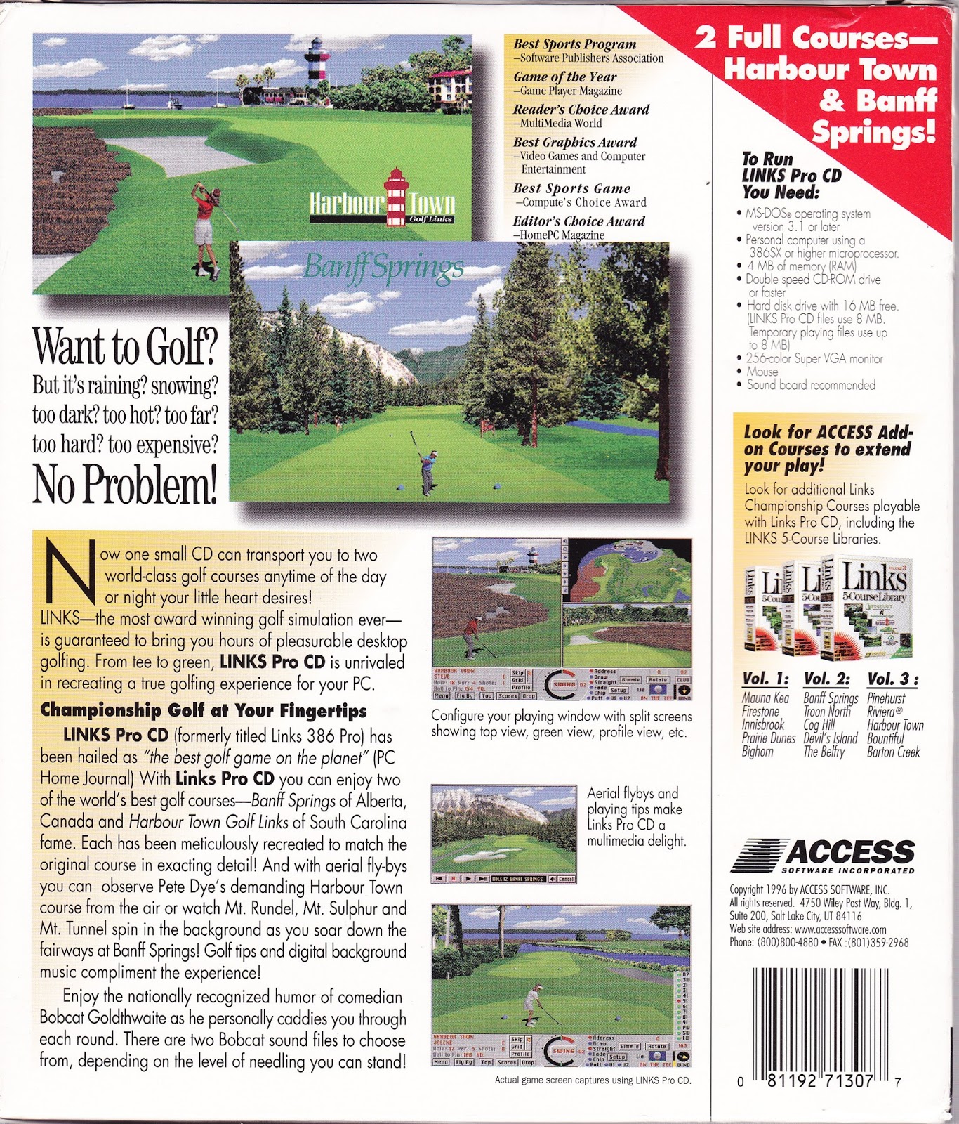 Wargame Dork: Linksception : Or how old golf computer games treated ...