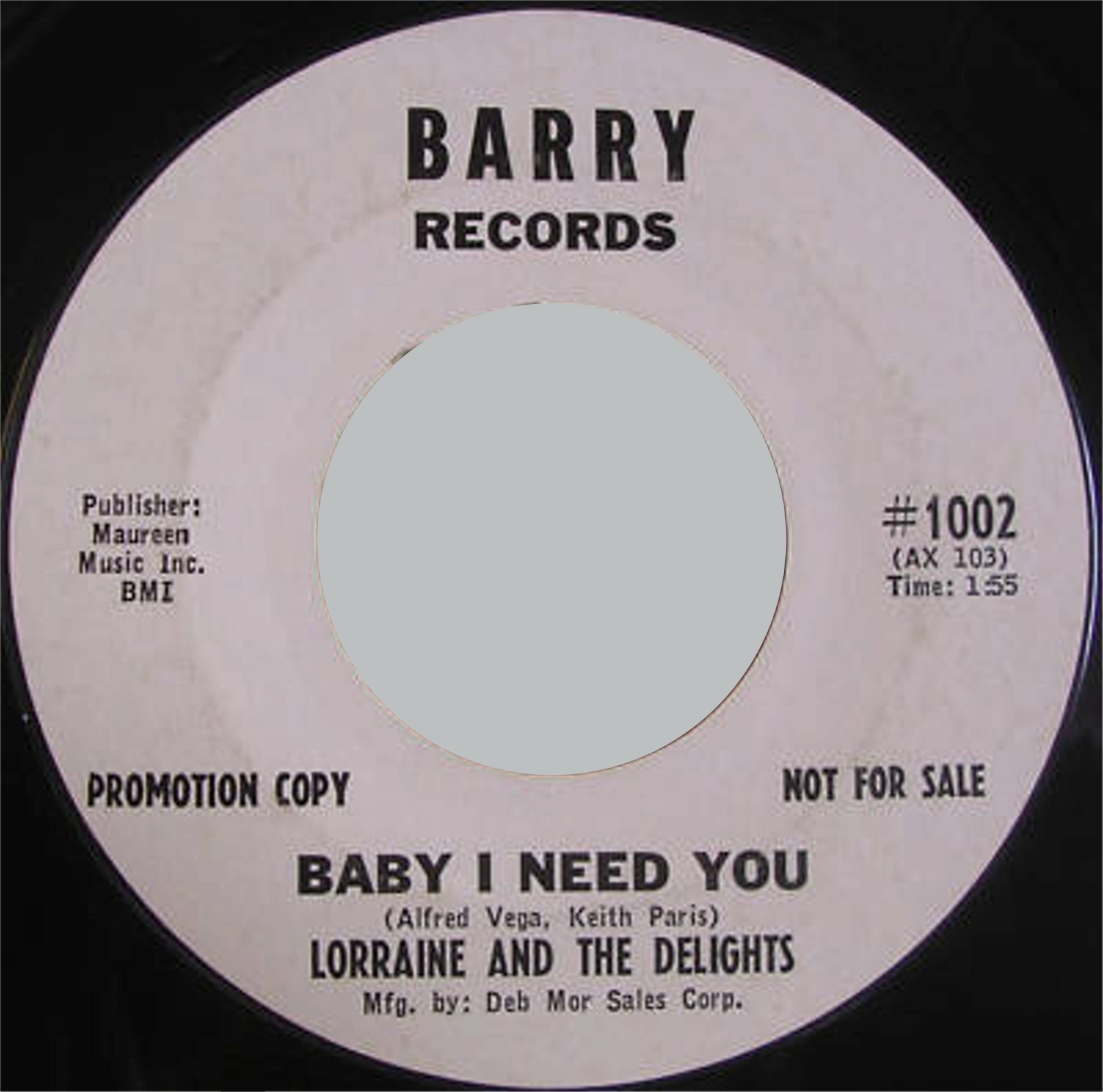 WHITE DOO-WOP COLLECTOR: LORRAINE & THE DELIGHTS (Barry Records)