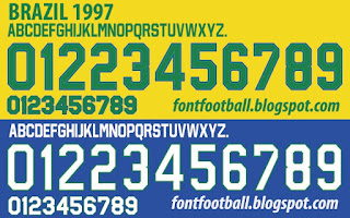 FONT FOOTBALL: Font Vector Brazil Brasil 1997 kit