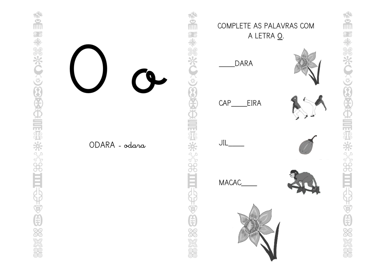 Alfabetário africano Conheça o alfabeto africano com atividades ...