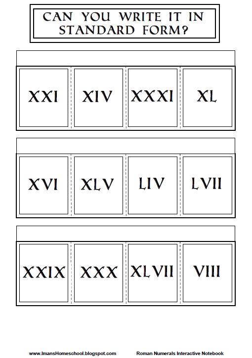Iman's Home-School: Roman Numerals Interactive Notebook