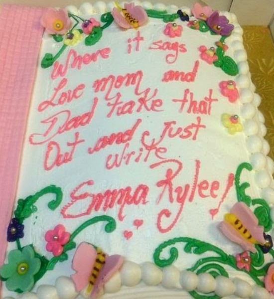 Funny Cake Message Mistakes