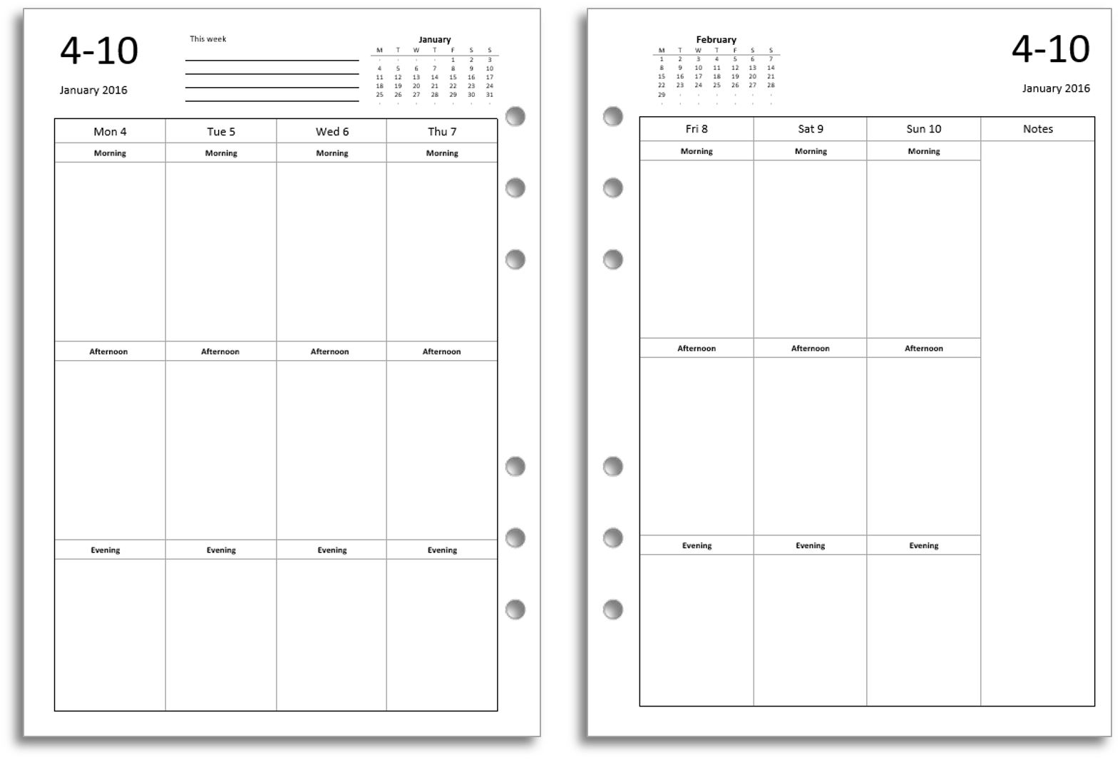My Life All in One Place: New A4 Filofax layout - minimalist vertical ...