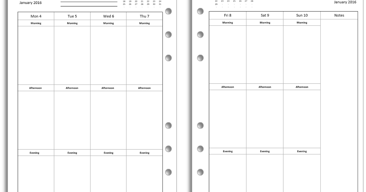 My Life All in One Place: New A4 Filofax layout - minimalist vertical ...