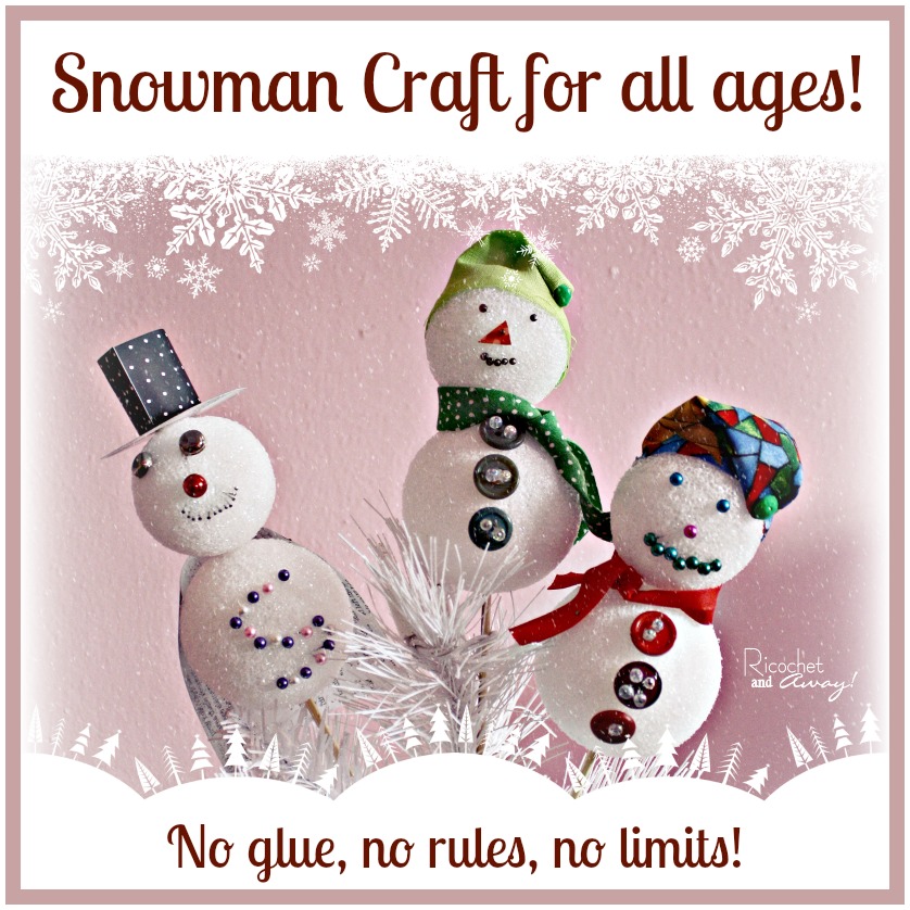 Ricochet and Away!: DIY Styrofoam Snowmen Craft