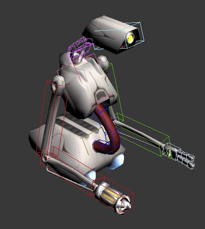 RigsArena - Free Rigs for 3ds Max: Sci-Fi robot Rigged 3ds Max