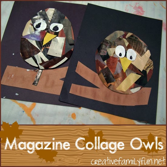 Collage Owls - Creative Family Fun