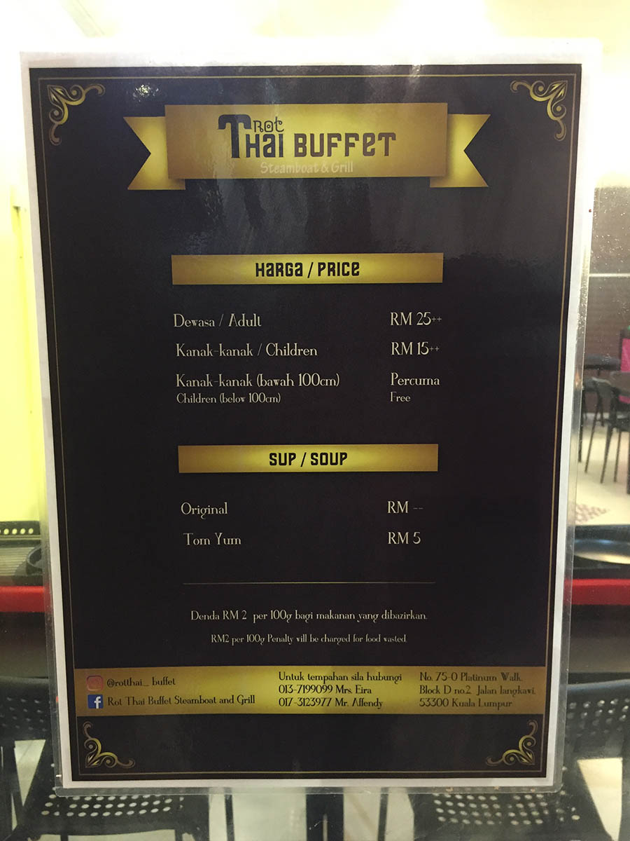 JijoyThreeSixty: ROT THAI BUFFET - STEAMBOAT & GRILL - Platinum Walk ...