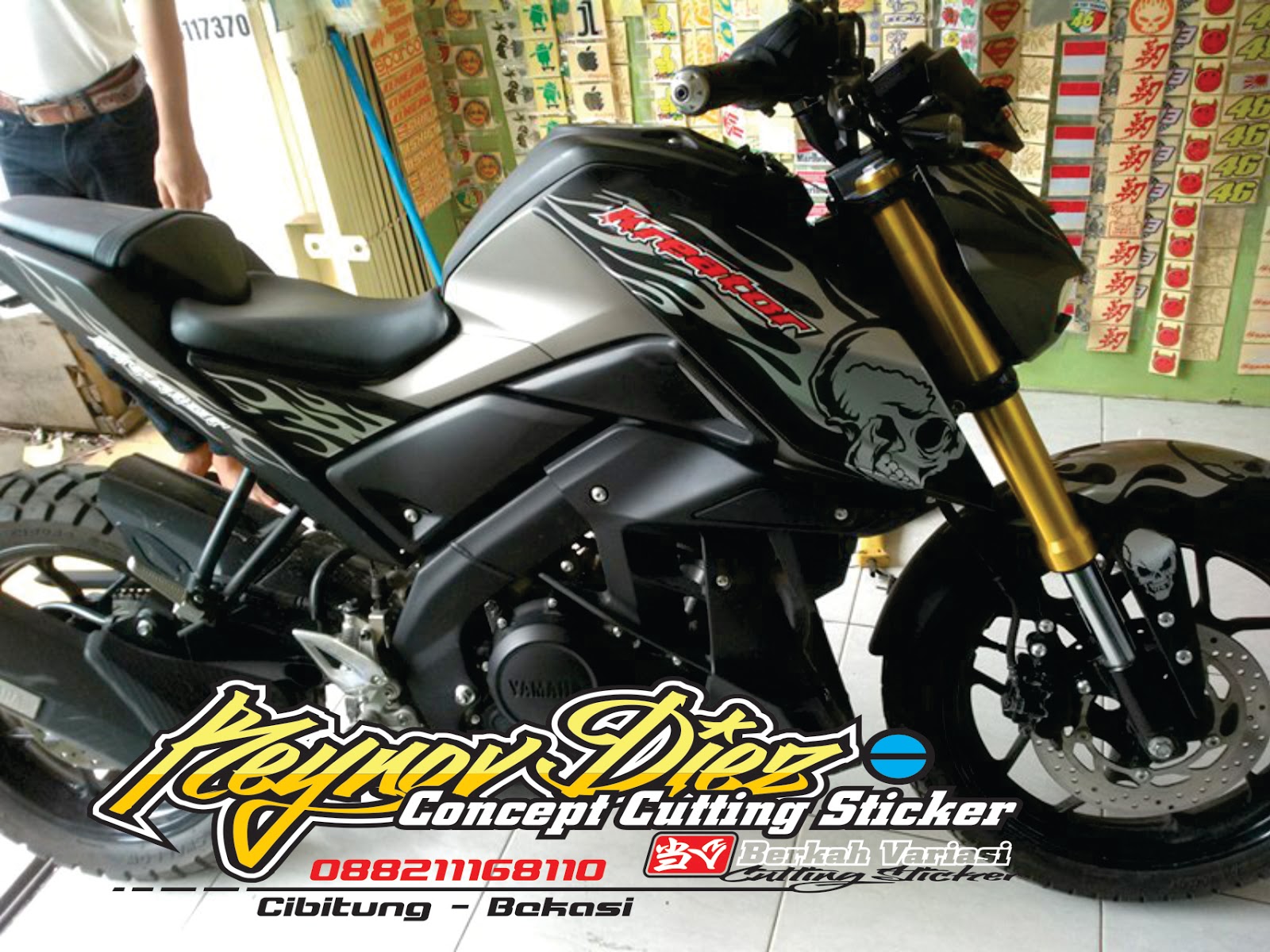 Gambar Cutting Sticker Motor Xabre | Modif Sticker