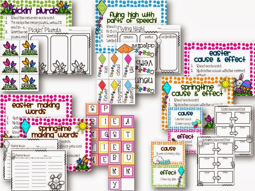 Simply Second Grade: Winner and NEW Spring/Easter Literacy Centers!