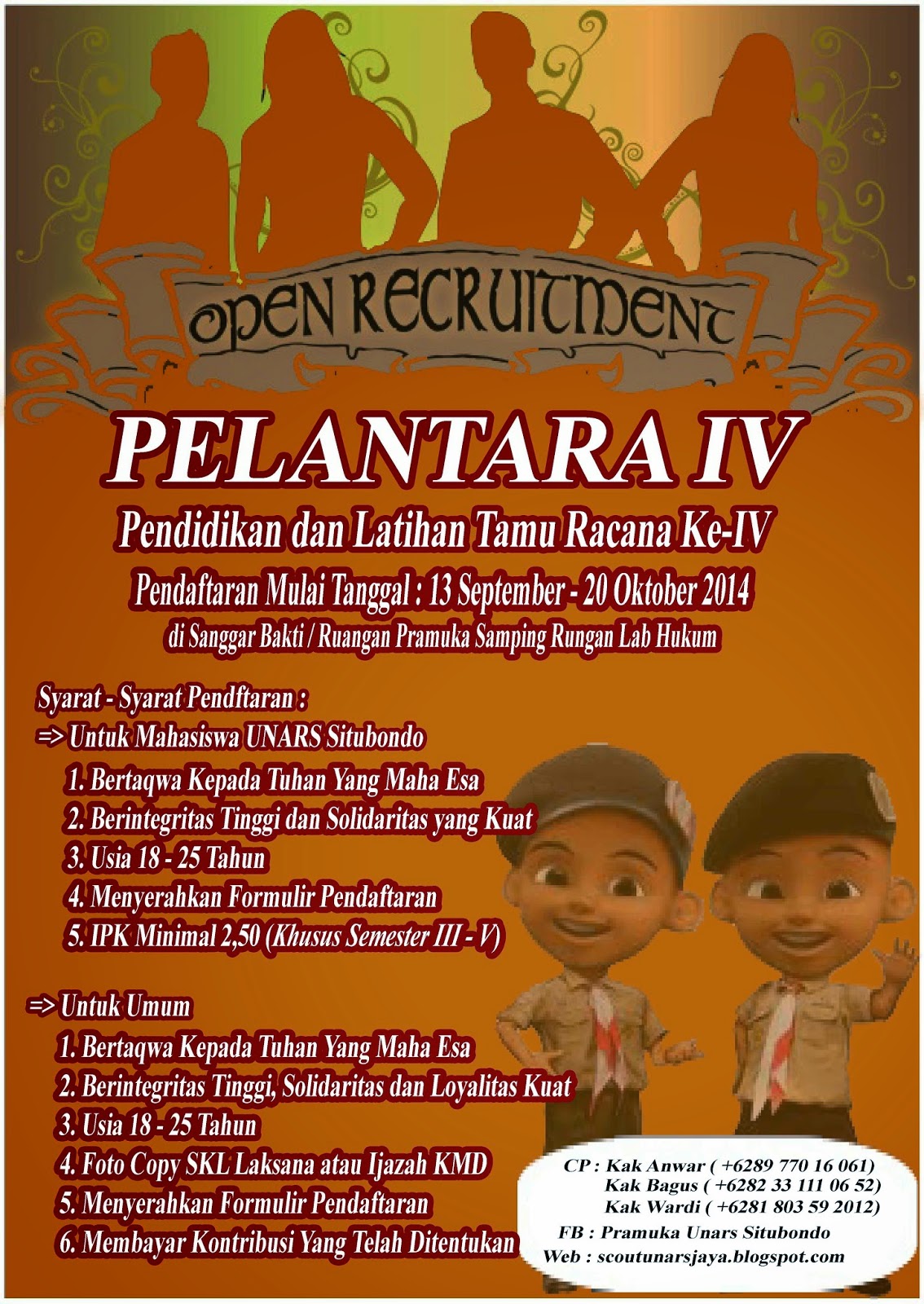 OPEN RECRUITMENT PELANTARA IV RACANA CATUR ASANA TIRTA - RACANA TRI ...