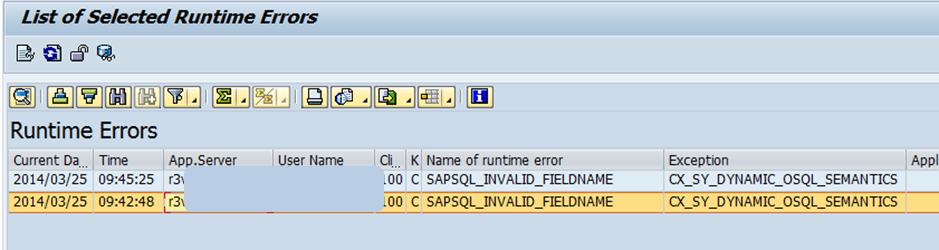 Abap Tip Note Abap Tip Analyze Dump Error With User Variant St22