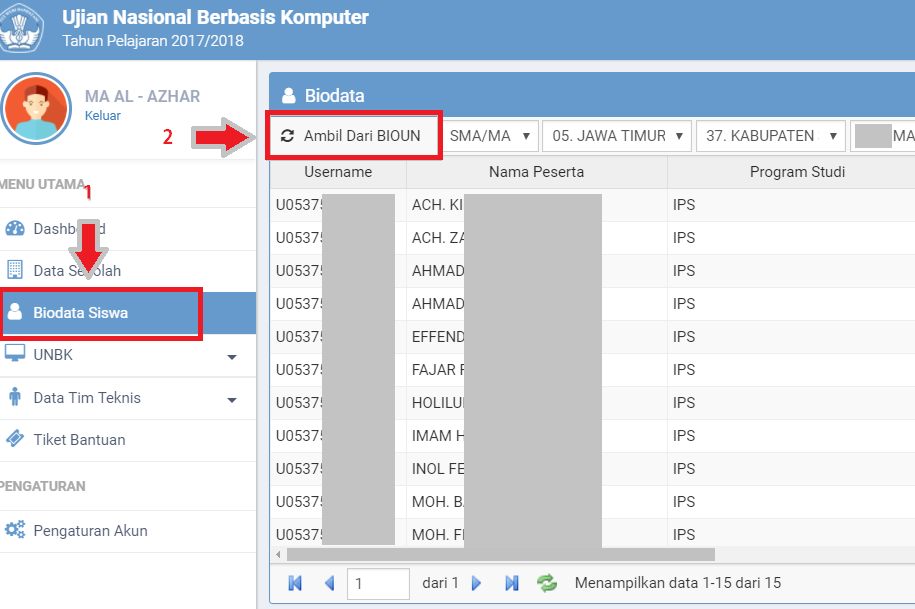 Tutorial Cara Upload di UBK Data Siswa dari BIOUN - Infinite JLB