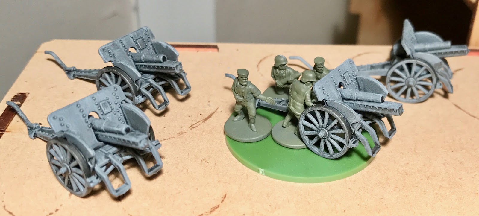 Wargaming with Barks: Work in progress- WW1 German artillery