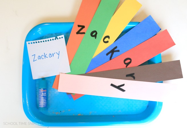 Easy Name Recognition Paper Chain for Preschoolers | School Time Snippets