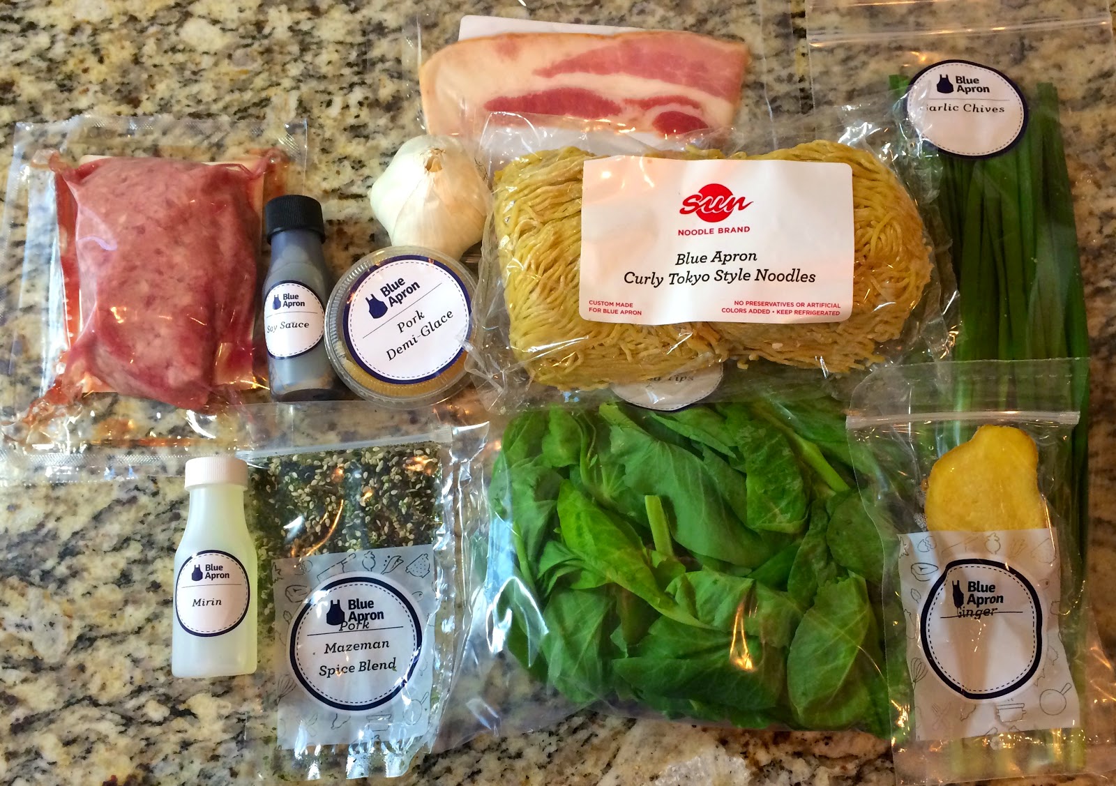 Blue Apron Subscription Box - 9th Delivery - Blue Skies for Me Please